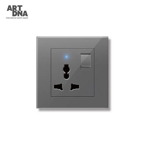Artdna 16A 3 Pin Universal Switched Socket With LED Indicator Universal Switched Socket And