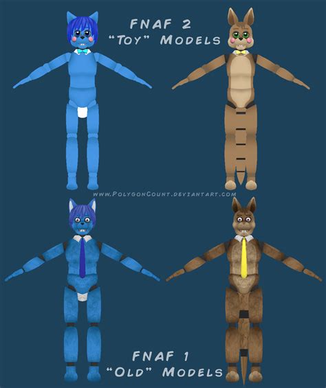 FNAF Model Styles By PolygonCount On DeviantArt