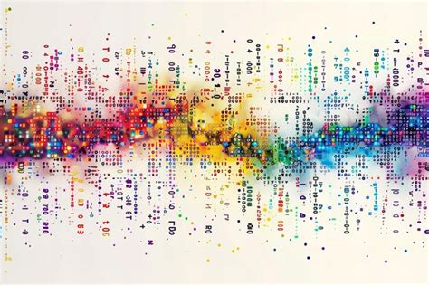 Illustration Of Colorful Numbers Arranged In Rows And Columns Forming