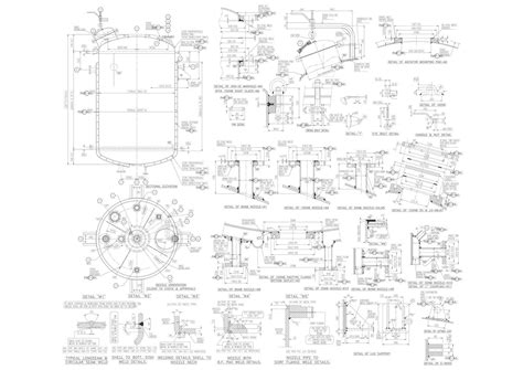 Agitator Mounting Pad Details Autocad Dwg Drawing