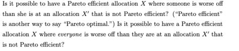 Is It Possible To Have A Pareto Efficient Allocation Chegg