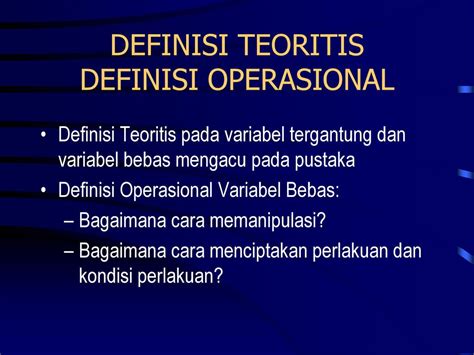 Variabel Dalam Penelitian Eksperimen Ppt Download