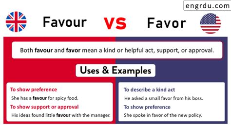 Favour Vs Favor Difference Between Favor Vs Favour Engrdu