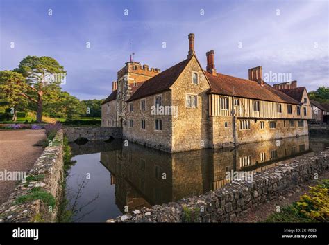 Early Morning Autumn Light On The Medieval Ightham Mote Manor House In
