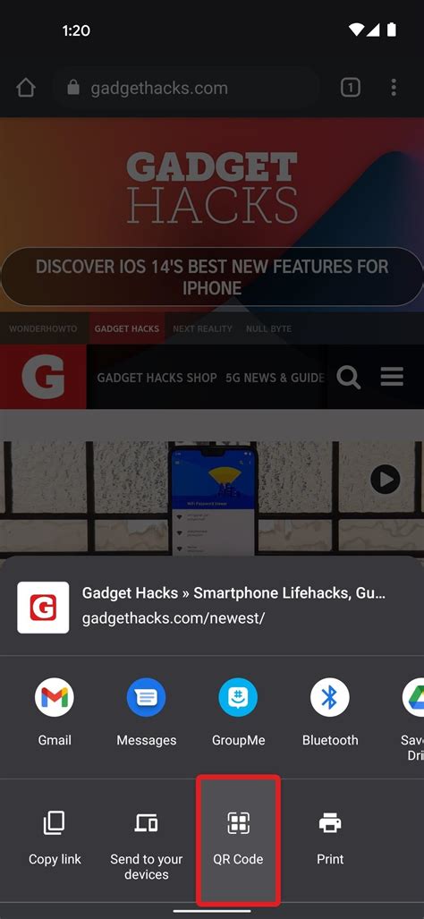 How To Quickly Generate A QR Code For Any Webpage With Google Chrome Gadget Hacks