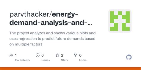 GitHub Parvthacker Energy Demand Analysis And Prediction The Project Analyzes And Shows