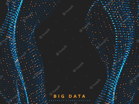 Premium Vector Big Data Background Information Streams System Vector Illustration