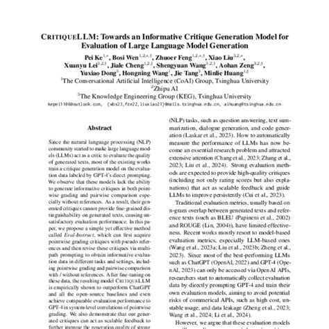 Critiquellm Towards An Informative Critique Generation Model For