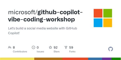 Github Microsoftgithub Copilot Vibe Coding Workshop Lets Build A