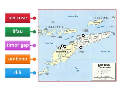 Blind Map Timor Leste Labelled Diagram