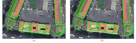 Input Aerial Image With A The Input Multi Polygons And B The Same