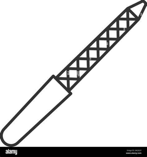 Nail File Linear Icon Thin Line Illustration Contour Symbol Vector Isolated Outline Drawing