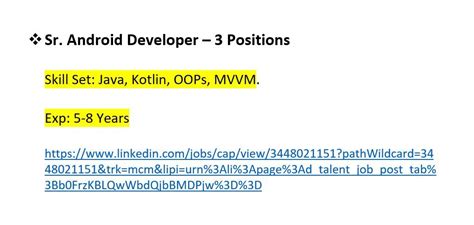 Hiring Androiddeveloper Kotlin Bangalore Oopsconcepts
