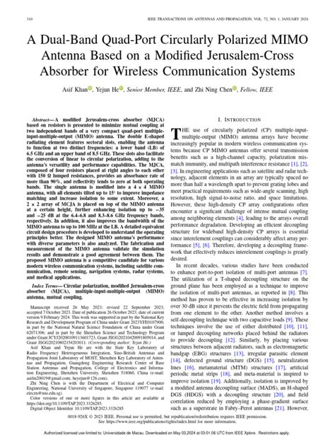 a dual band quad port circularly polarized mimo antenna based on a
