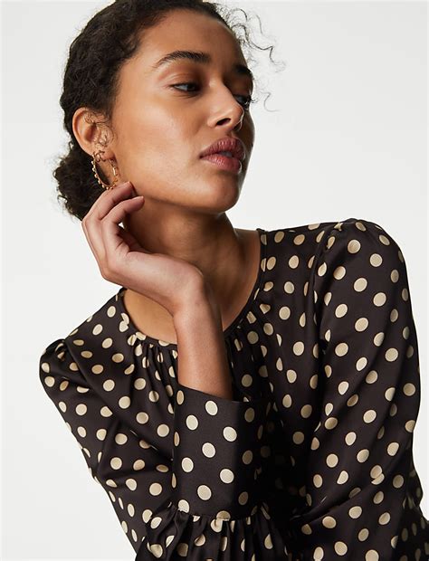 Buy Satin Polka Dot Blouse At Marks And Spencer