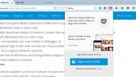 Mozilla Firefox 3805 Released With Reader View