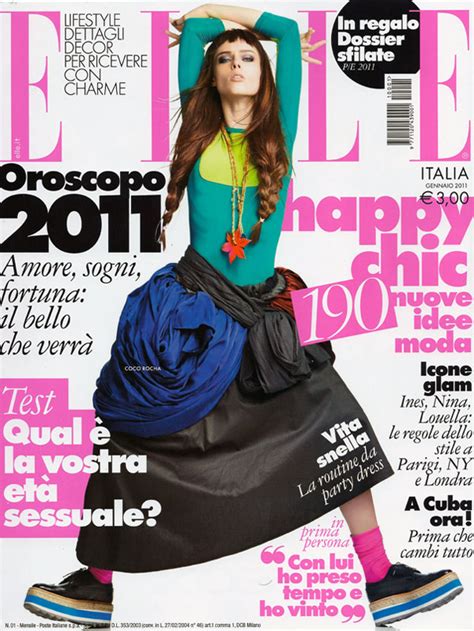Elle Italia January 2011 Cover | Coco Rocha by Alexei Hay – Fashion ...