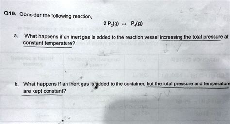 solved q19 consider the following reaction 2 p g â‡Œ 2 a g what