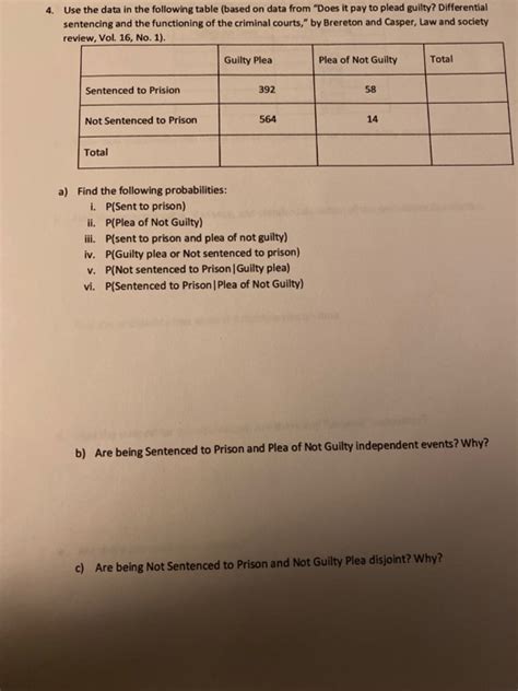 Solved 4 Use The Data In The Following Table Based On Data