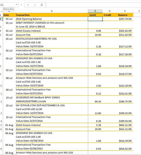 Convert PNG Image Bank Statement To Excel By Adi Surya Umri Truelancer