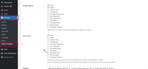 How To Position Toc With Drag Drop Interface In Just Minutes Easy Table Of Contents