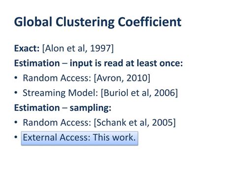 Ppt Estimating Clustering Coefficients And Size Of Social Networks