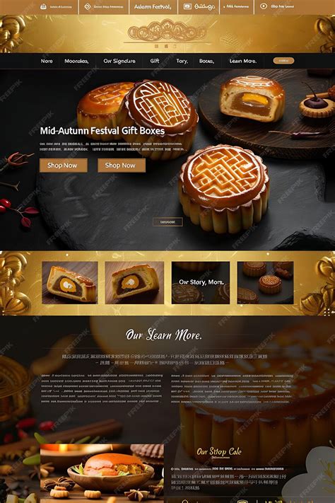 dynamic layout web with parallax scrolling effect traditiona autumn