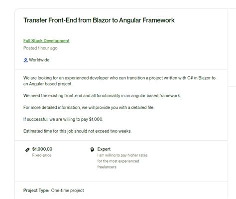 Transfer Front End From Blazor To Angular Framework Why R Blazor