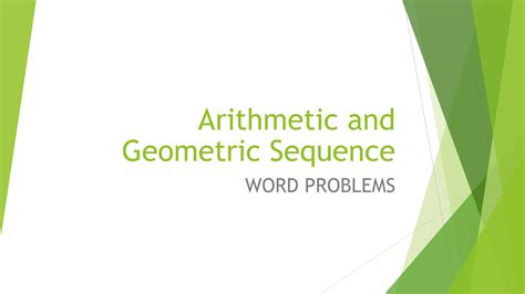 Arithmetic And Geometric Sequence Ppt