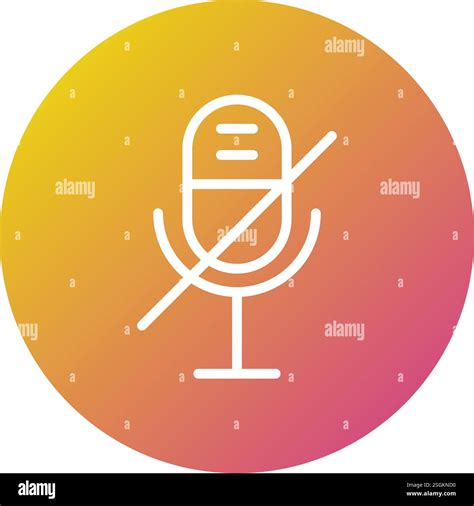 Microphone Disable Vector Icon Design Illustration Stock Vector Image Art Alamy