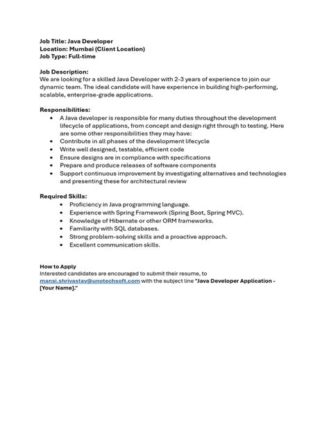 Jd Java Developer Pdf