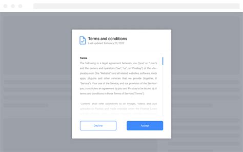 Terms And Conditions 3 Popup Template