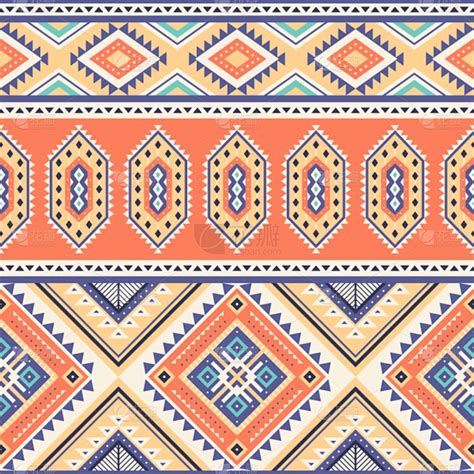 几何形状 四方连续纹样 华丽的 阿兹特克文明 纺织品 秘鲁 印度 远古的 非洲 图形打印素材 花瓣网