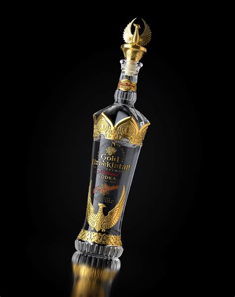Vodka Gold Uzbekistan Label And Bottle Design On Behance