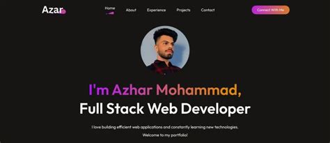 Portfolio Webdevelopment Fullstackdeveloper Webdesign Techjourney Developerlife Md Azhar