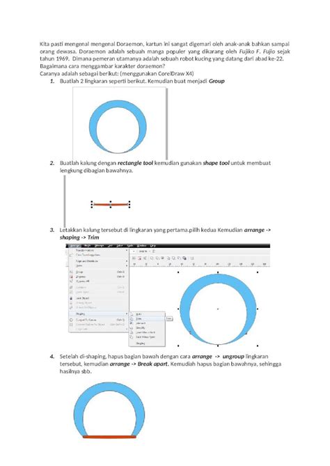 Doc Tutorial Coreldraw Membuat Character Doraemon Dokumentips