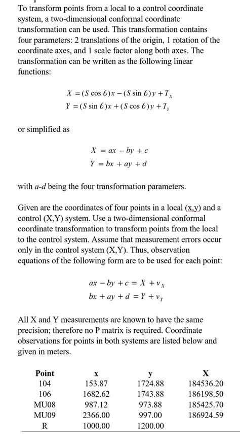 Solved Tasks A Use The Parametric Least Squares Method In