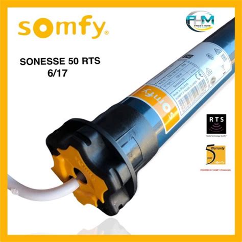 Somfy ซอมฟี่ Sonesse 50 Rts 6 17 มอเตอร์ม่านม้วน จากประเทศฝรั่งเศส รับประกัน 5 ปี Shopee