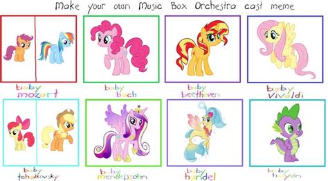 Mlp Music Box Orchestra Cast By Fieryunikitty On Deviantart