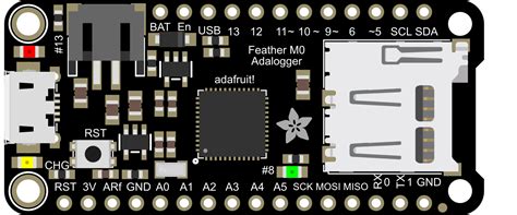 How To Use Adafruit Feather M0 Adalogger Pinouts Specs And Examples Cirkit Designer