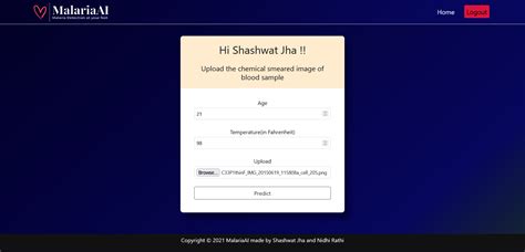 GitHub Shashwatjha MalariaAI A Web Application Which Diagnoses Malaria Using The Concepts
