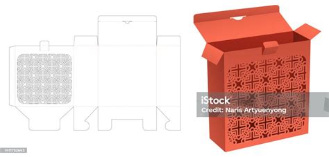 스텐실링된 패턴 다이 컷 템플릿과 3d 모형이 있는 잠긴 점 상자 0명에 대한 스톡 벡터 아트 및 기타 이미지 0명 개념 개념과 주제 Istock