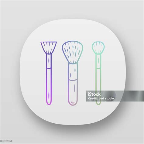 메이크업 도구 화장품 액세서리 앱 아이콘 세트 Ui Ux 사용자 인터페이스 여성 패션 미용장비 웹 또는 모바일 응용 프로그램입니다 뷰티 숍 제품 벡터 고립 된 그림 0명에