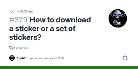 how to download a sticker or a set of stickers · issue 379 · sochix