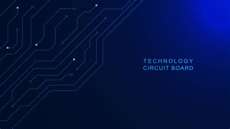 Digital Technology Circuit Board Concept Backdrop Scifi Pcb Trace Data Transfer On Blue