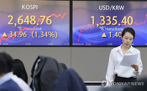 코스피·환율 상승 마감 연합뉴스