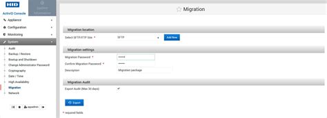 Generate The Migration Package Activid Appliance Hid Global