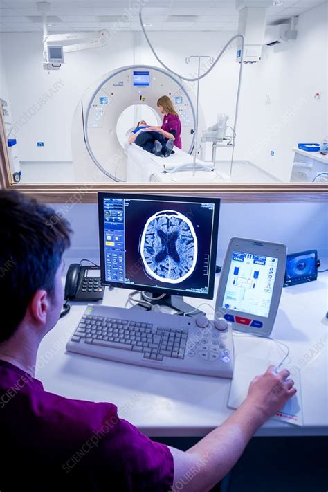 Radiographer Viewing A Ct Scan Stock Image C0374875 Science