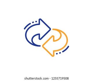 Refresh Change Arrow Line Icon Rotation Stock Vector Royalty Free 1255719508 Shutterstock