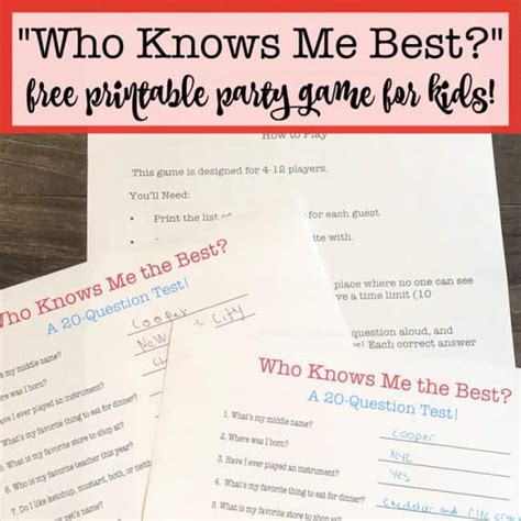 Who Knows You Best Questions